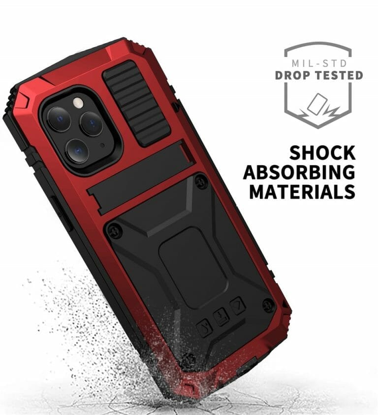 The Armour Dustproof Shockproof Tempered Glass Metal Cover For IPhone ...