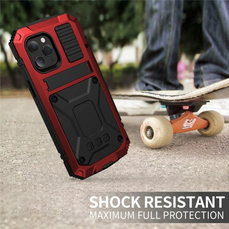 The Armour Dustproof Shockproof Tempered Glass Metal Cover For IPhone ...