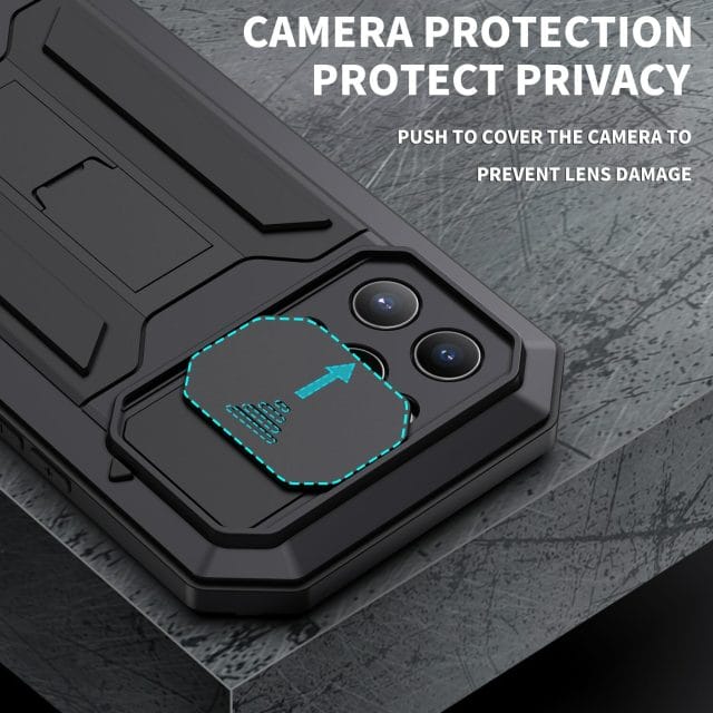 Heavy Duty Metal Armour Case For IPhone 13 With Built Camera Protection ...